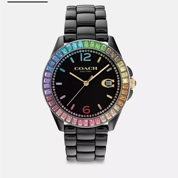Coach | Accessories | Coach Rainbow Crystal Greyson Watch | Poshmark